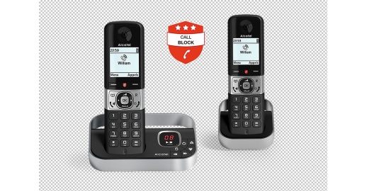 Téléphone fixe Alcatel Pack sans fil F 890 Voice Duo - DARTY Guyane